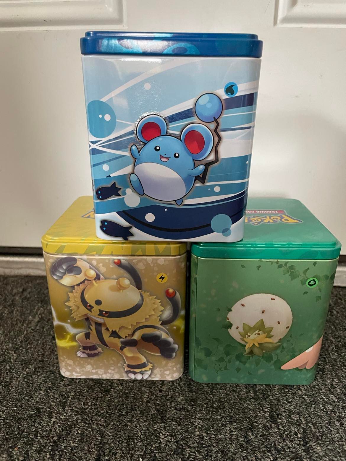 Set of 3 Pokemon Stacking Tins - Empty – TCG Custom Packs/Family Tymes