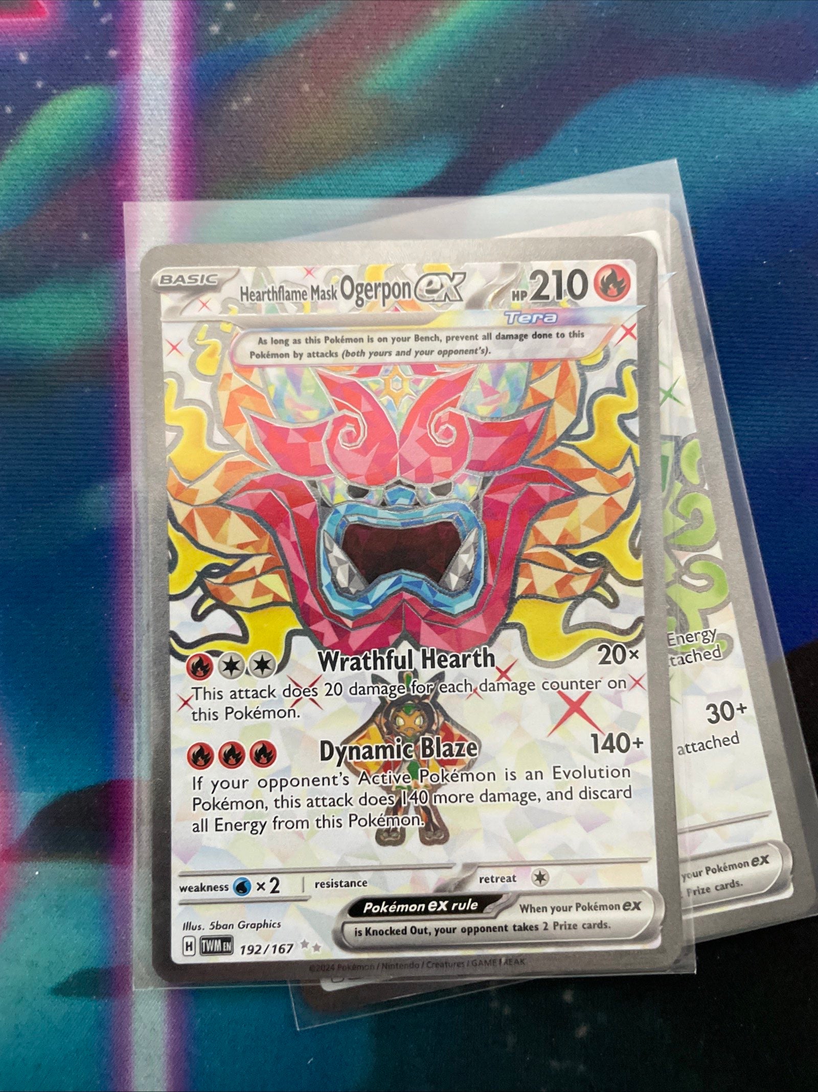 Solo Card (Hearthflame Mask Ogerpon EX) – TCG Custom Packs/Family Tymes